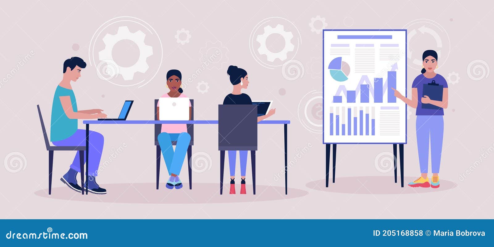 Workshop stock illustration. Illustration of discussion - 205168858