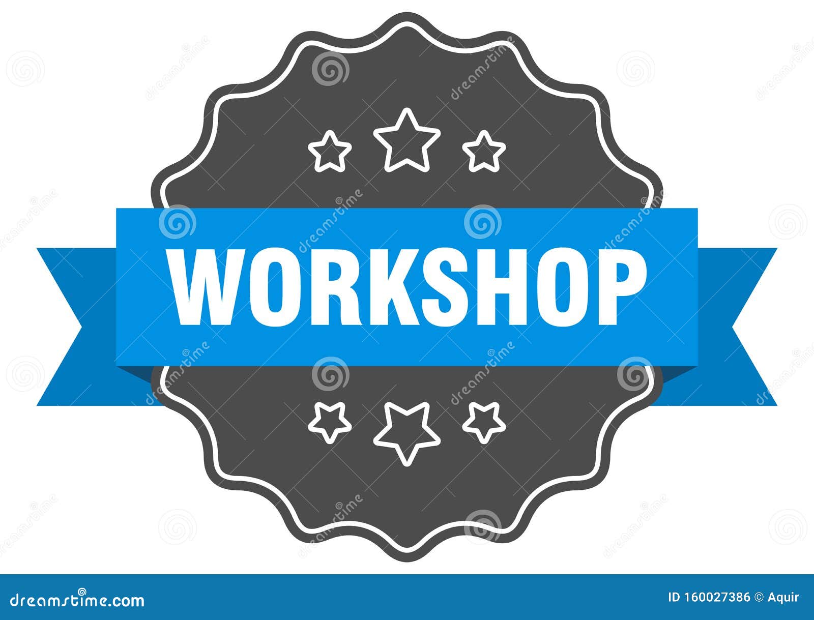 Workshop label stock vector. Illustration of isolated - 160027386