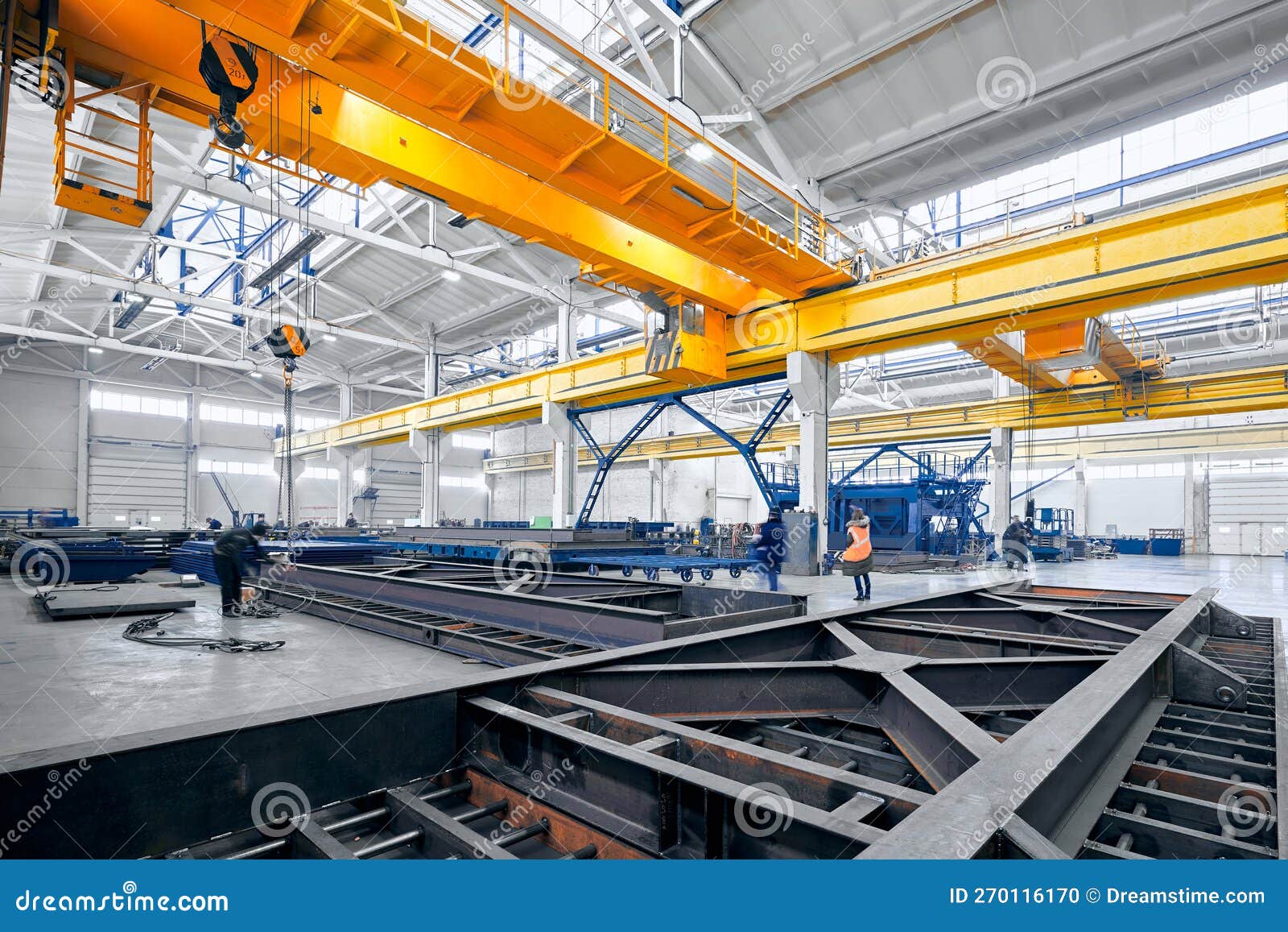 Workshop for Large Sized Metal Construction Assembling Stock Photo ...