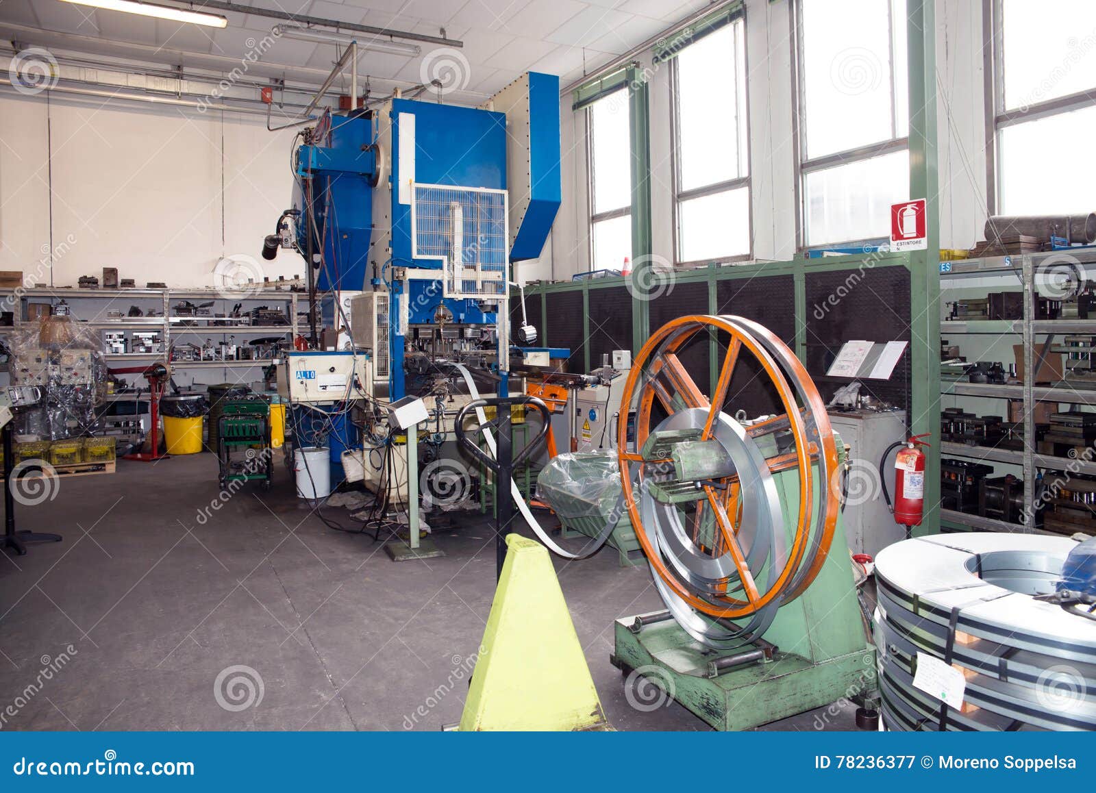 Workshop - Metal Forming Press Stock Image - Image of craft, industrial ...