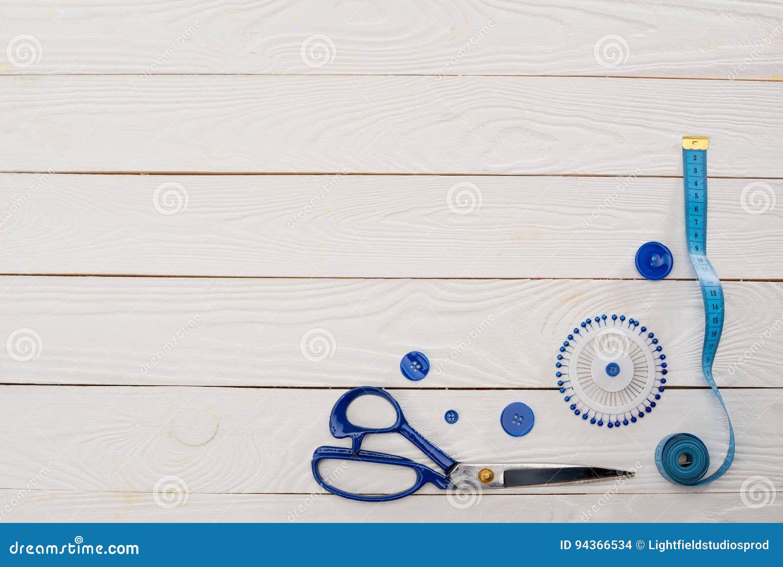 Workshop with Needlework Details and Tools Mock-up Stock Photo - Image ...
