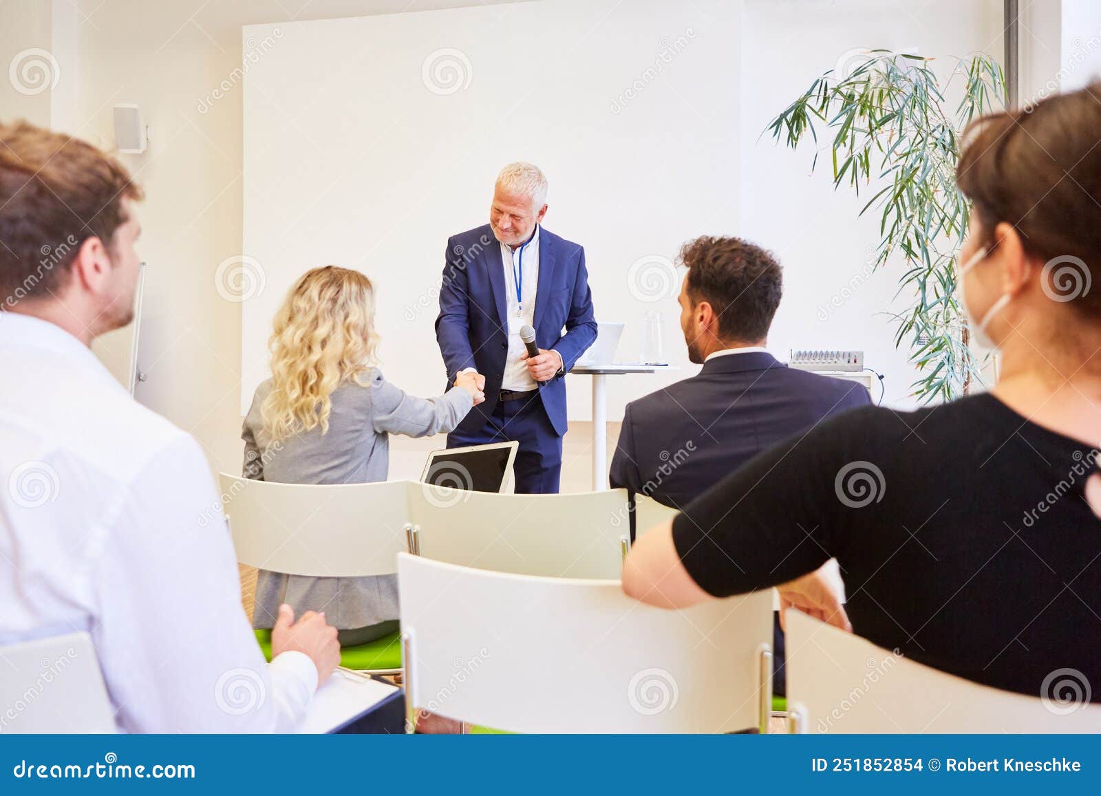 Workshop Participants and Speakers Shaking Hands Stock Photo - Image of ...