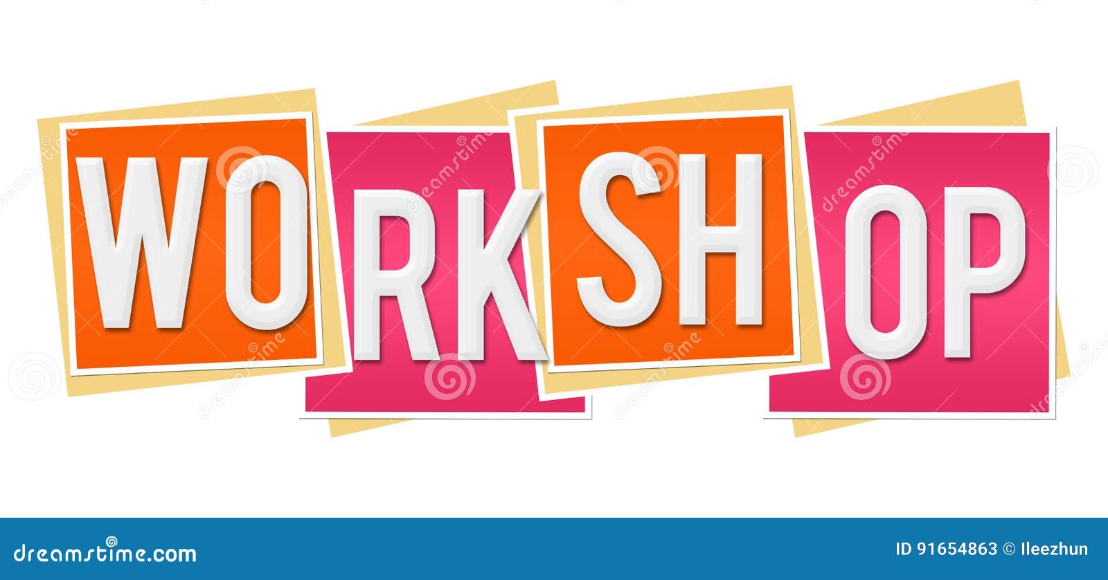 Workshop Pink Orange Squares Stock Illustration - Illustration of ...