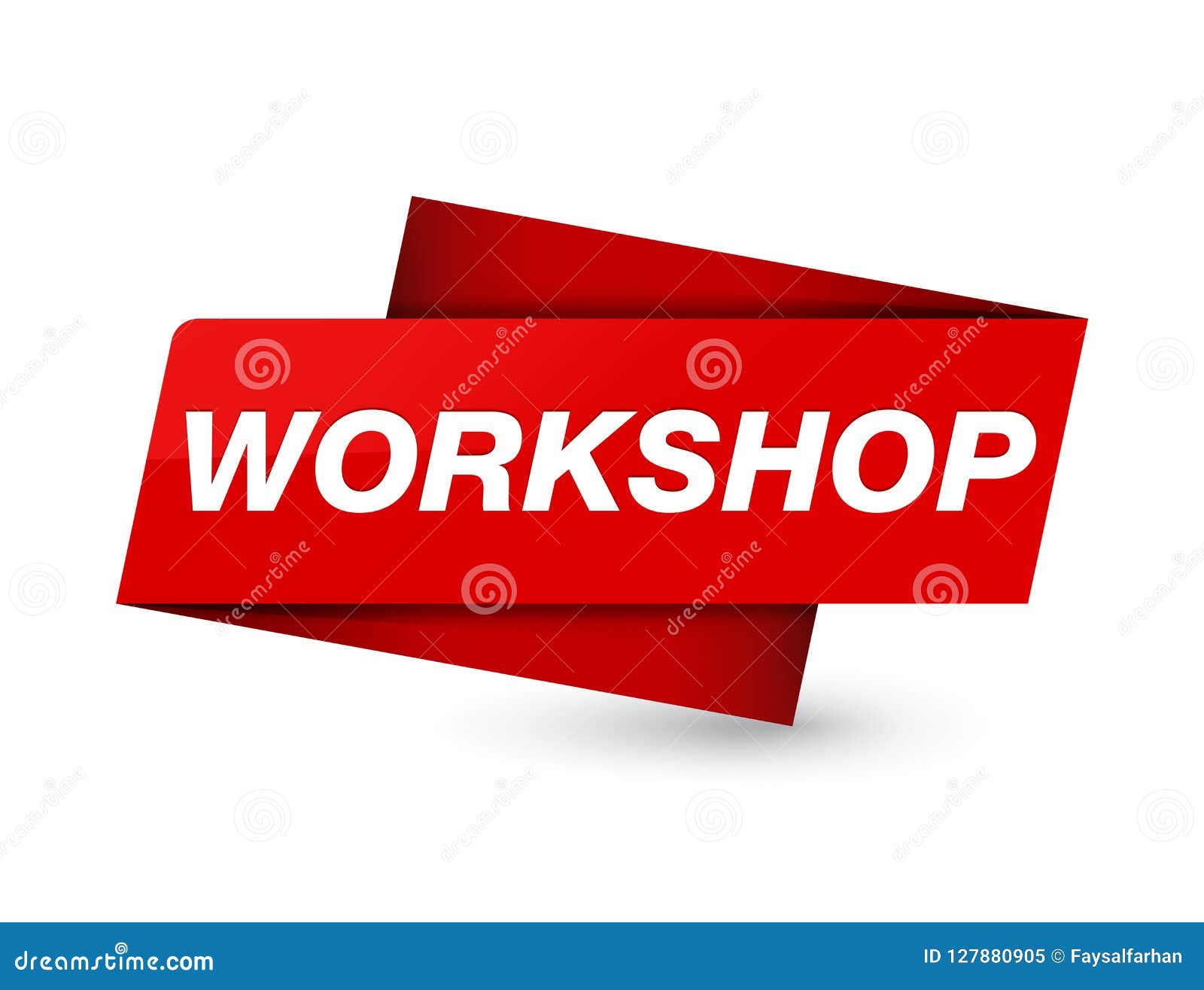 Workshop Premium Red Tag Sign Stock Illustration - Illustration of ...