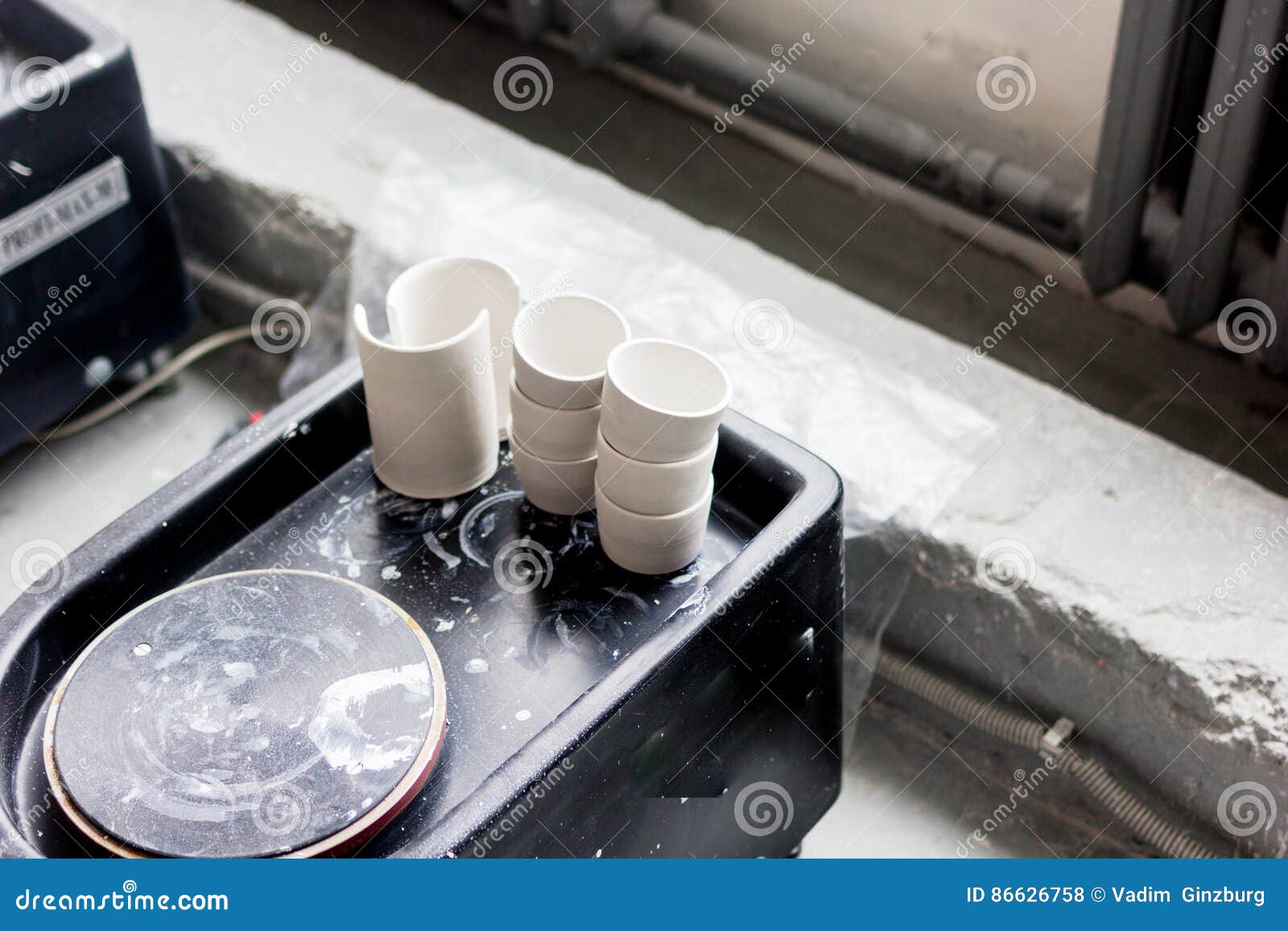 Workshop Production of Ceramic Tableware Product Painting Stock Photo ...