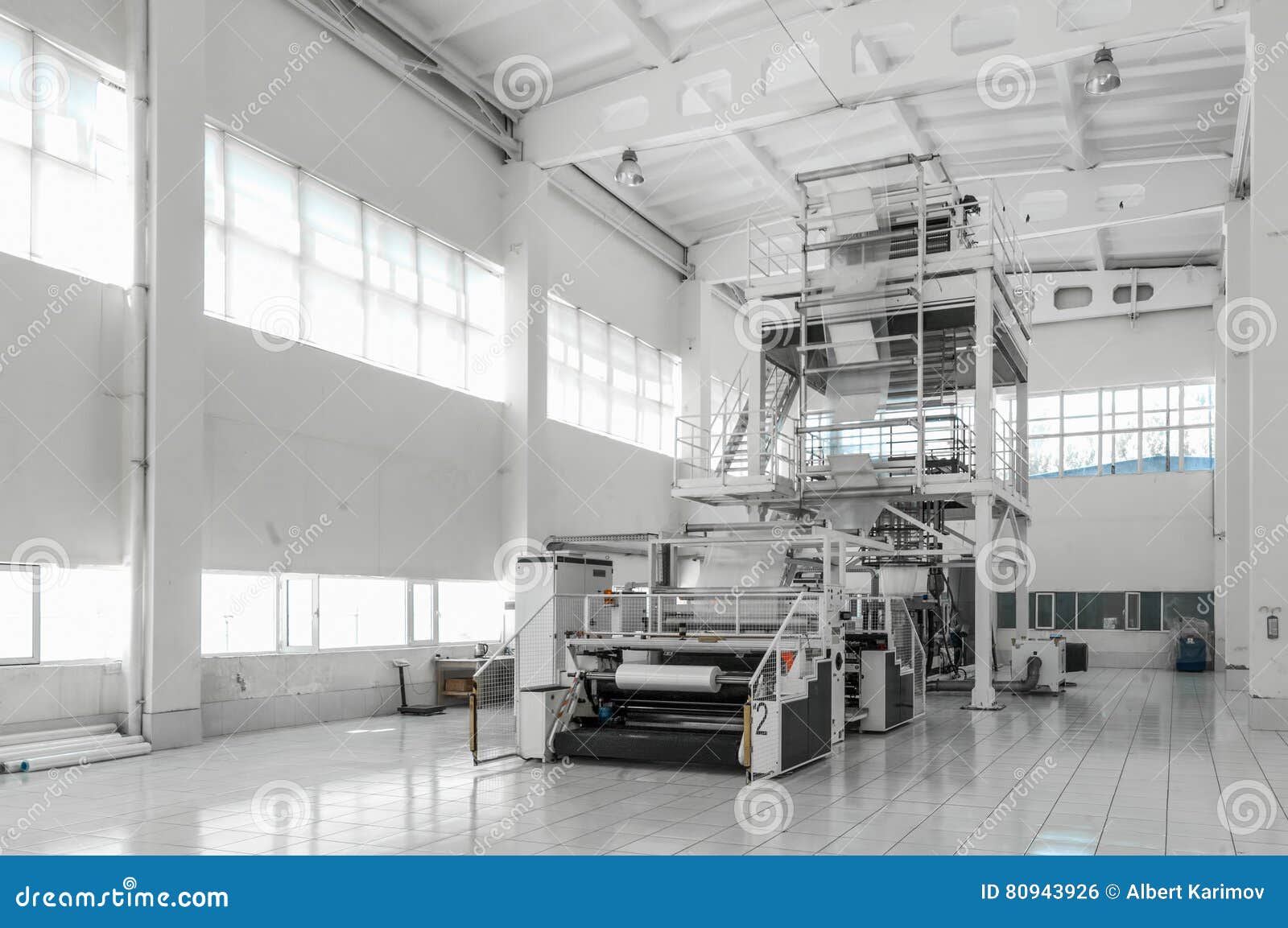 Workshop for Production of Polyethylene Stock Photo - Image of factory ...