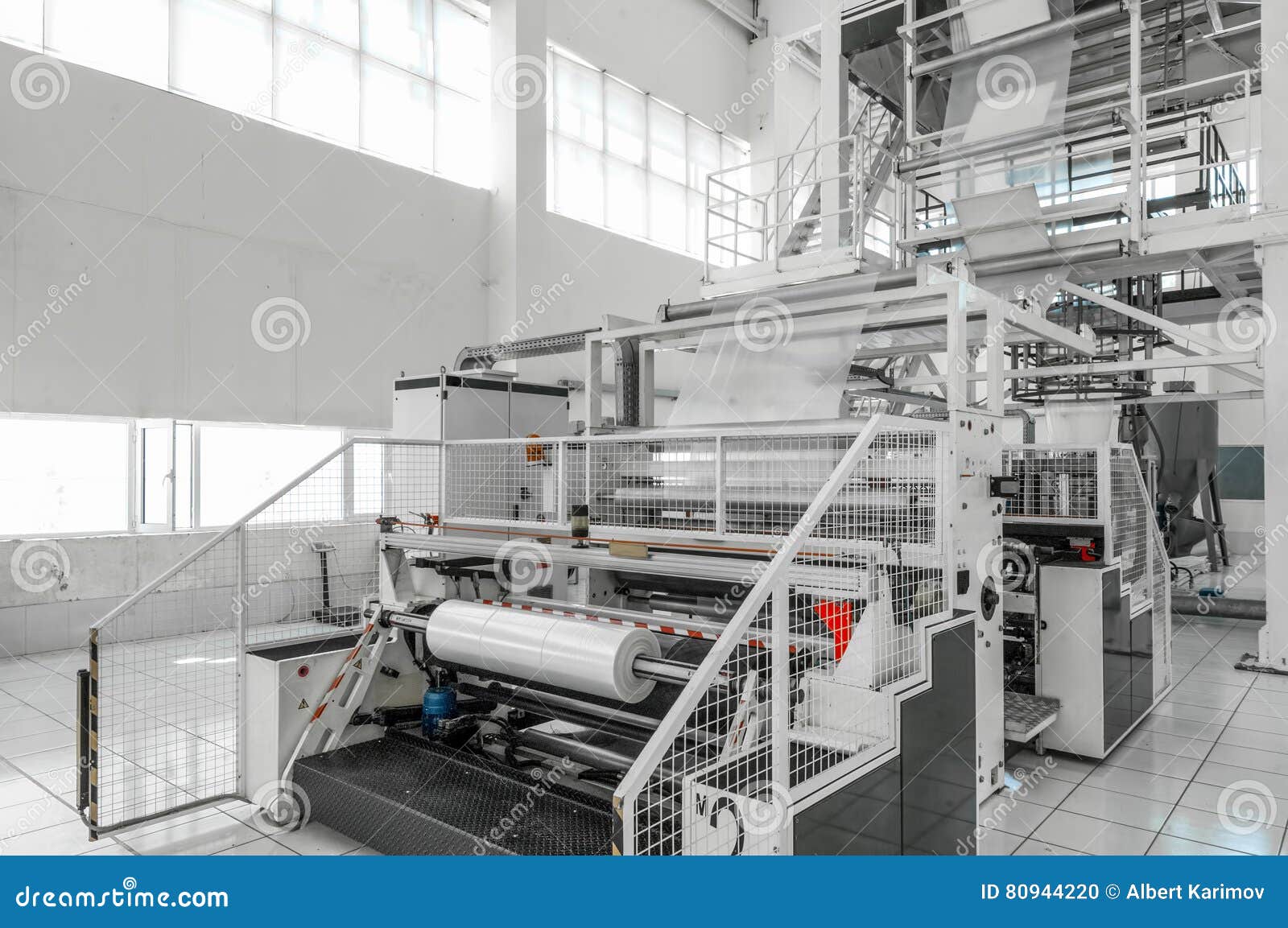 Workshop for Production of Polyethylene Stock Photo - Image of power ...