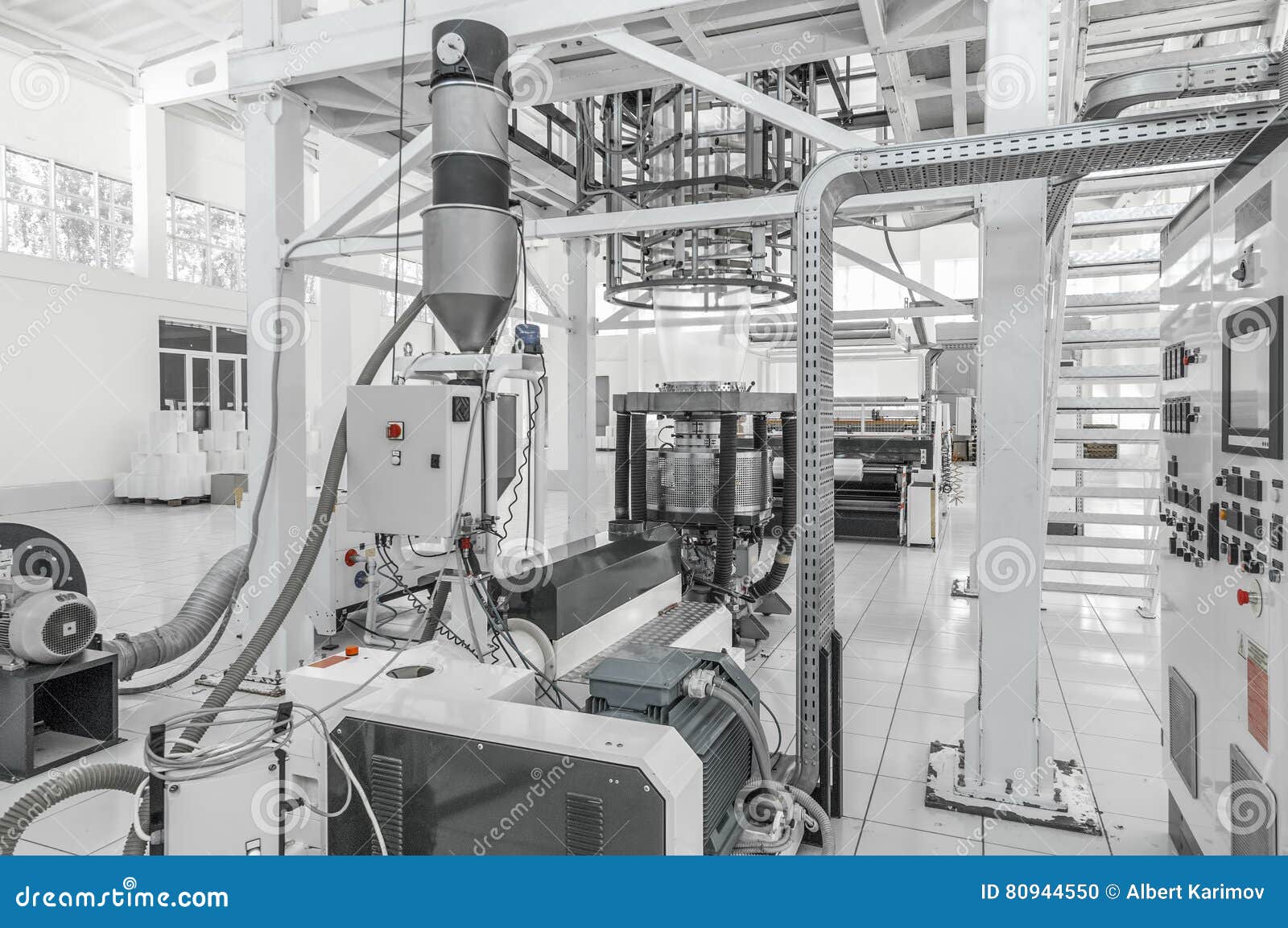 Workshop for Production of Polyethylene Stock Photo - Image of ...