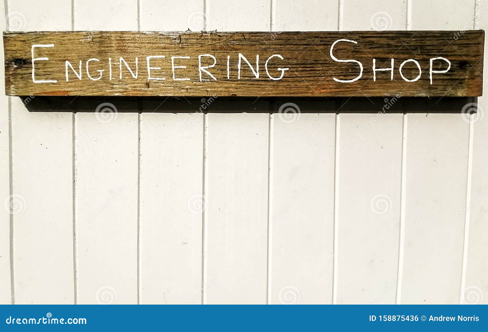Workshop Sign stock photo. Image of small, pastime, font - 158875436