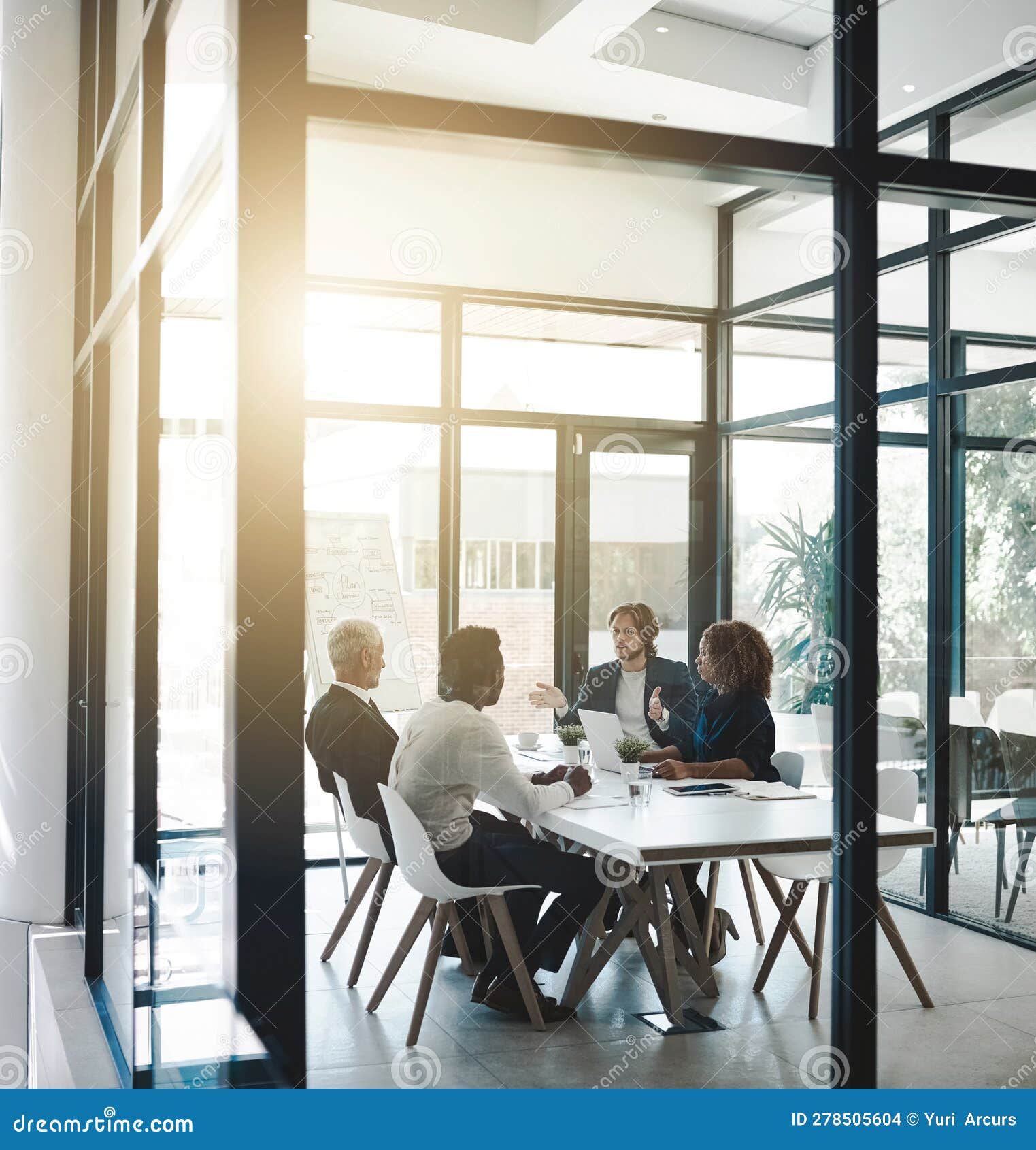 Workshop, Teamwork and Meeting with Business People in Boardroom for ...