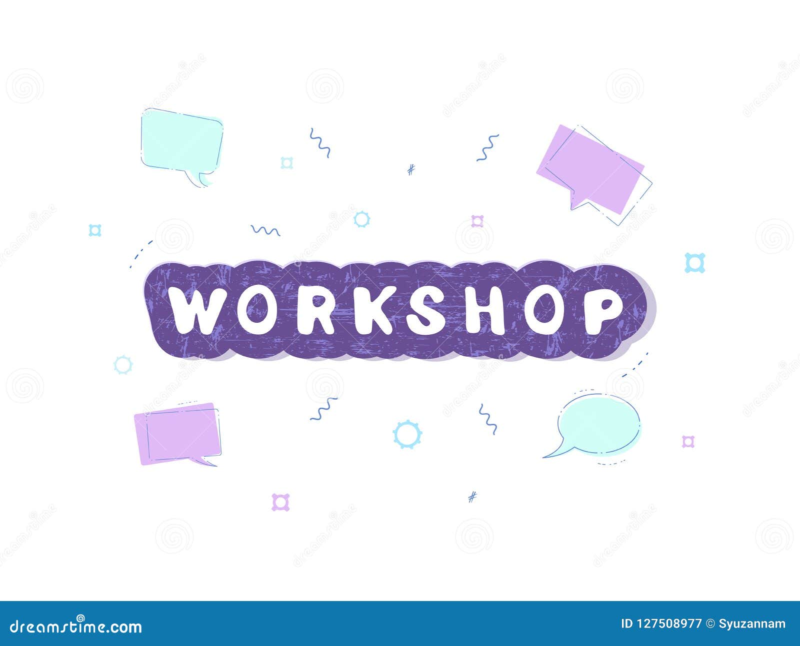 Workshop Template with Handwritten Lettering. Vector Illustration ...