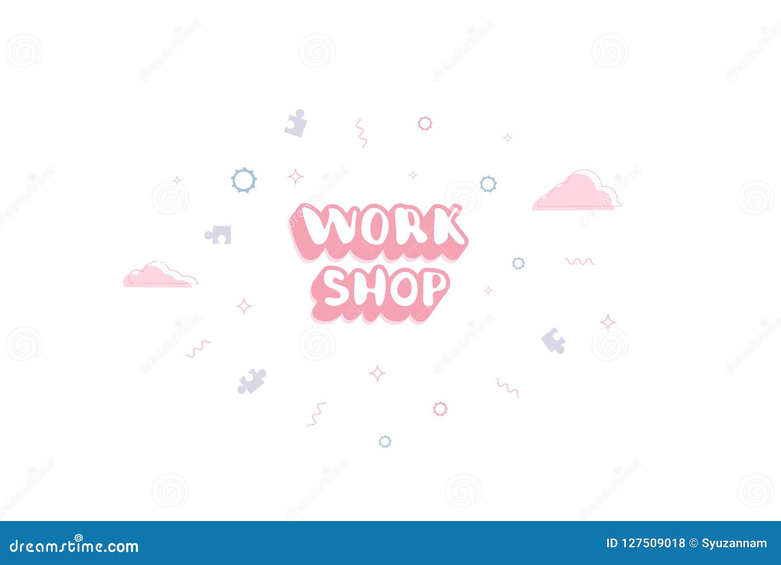 Workshop Template with Handwritten Lettering. Vector Illustration ...