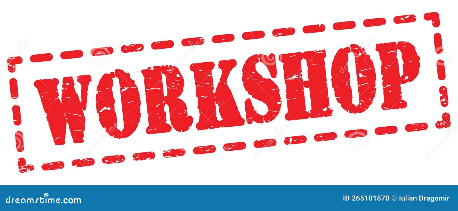 WORKSHOP Text Written on Red Stamp Sign Stock Illustration ...