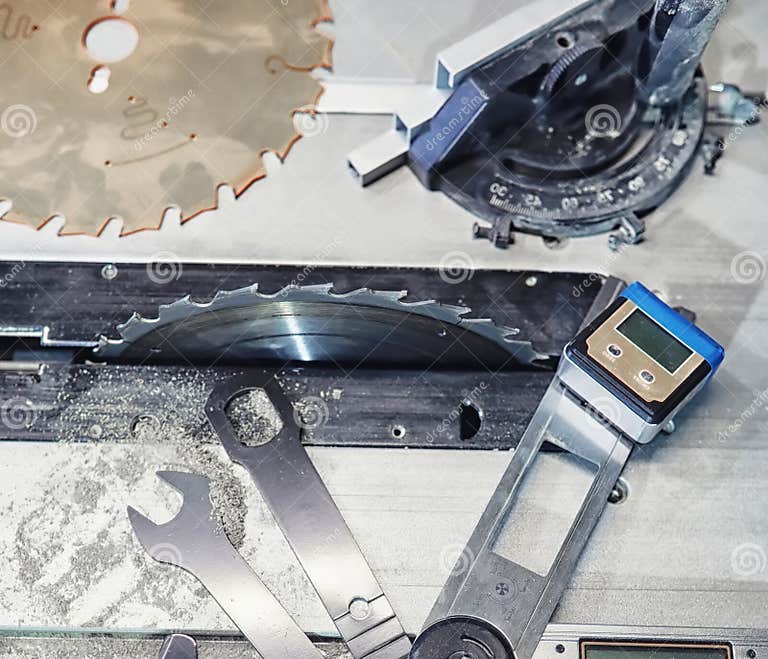 Workshop with Tools and Electric Saws in the Process Stock Image ...