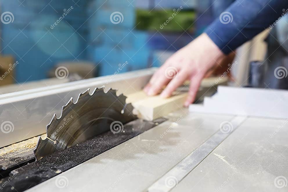 Workshop with Tools and Electric Saws in the Process Stock Image ...
