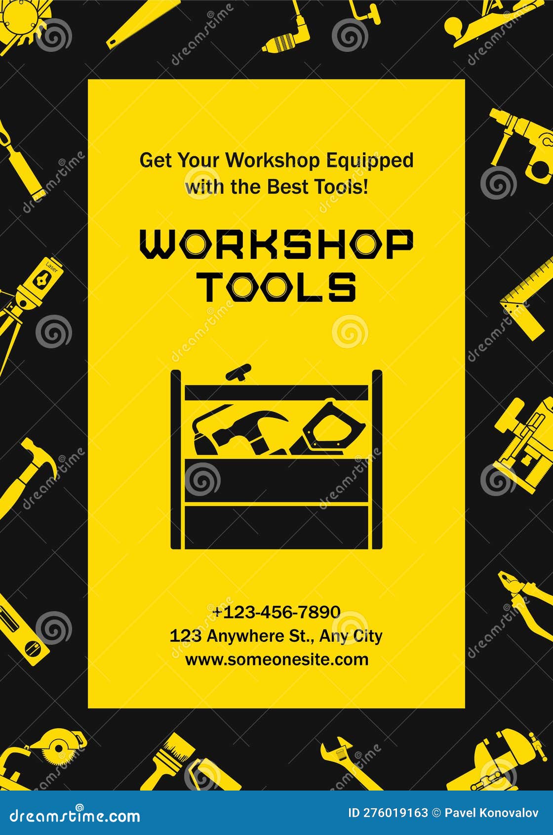 Workshop Tools Poster stock vector. Illustration of repair - 276019163
