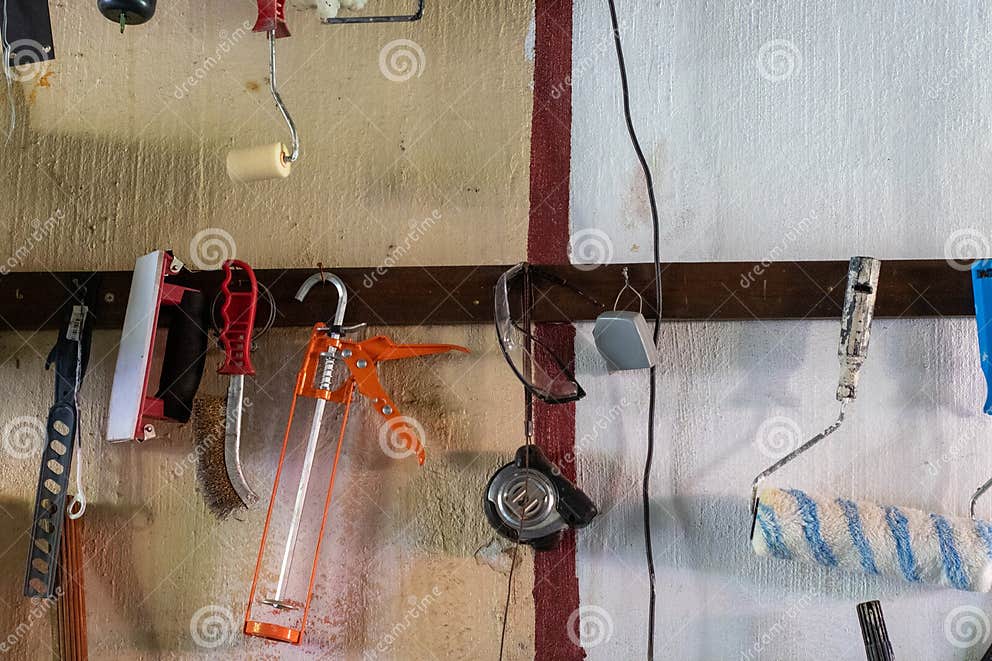 Workshop Toolshed Scene for Background Use Stock Photo - Image of home ...