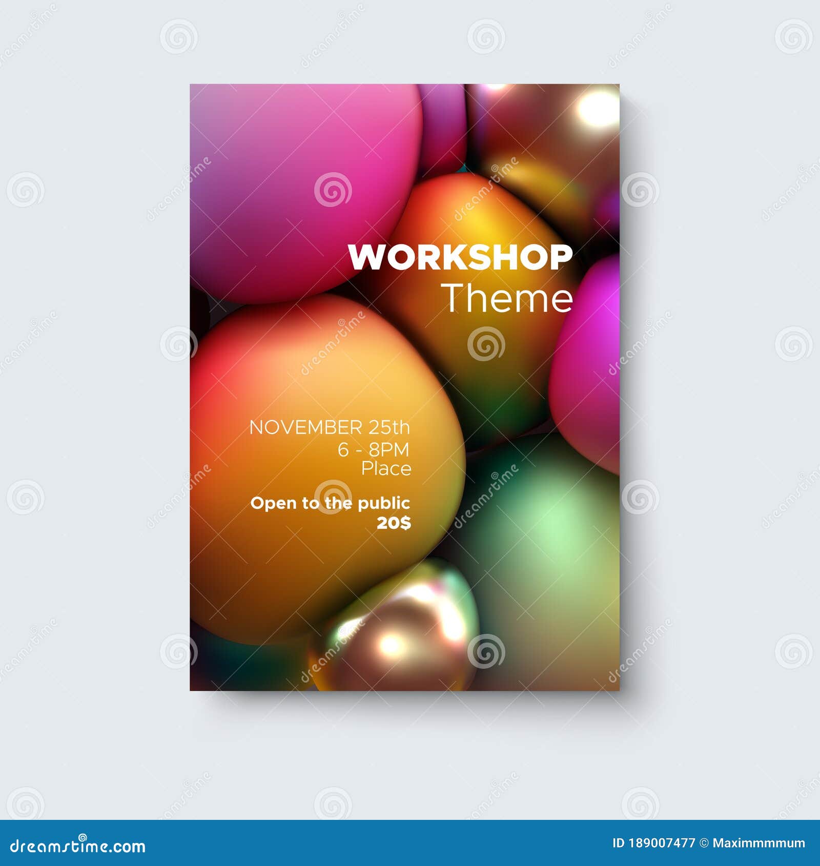 Workshop or Training Ads Template. Stock Vector - Illustration of ...