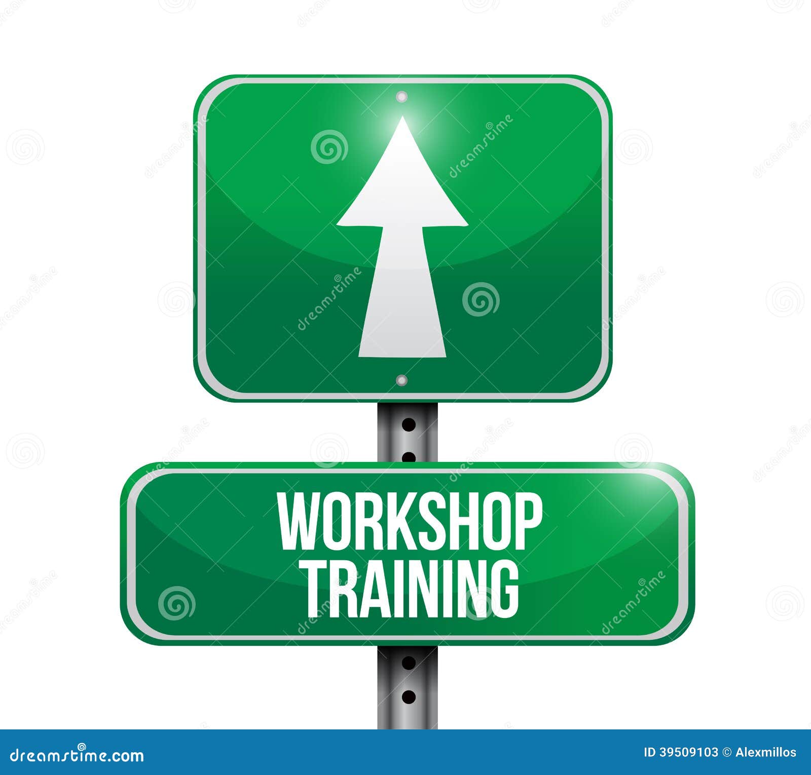 Workshop Training Signpost Illustration Design Stock Illustration ...