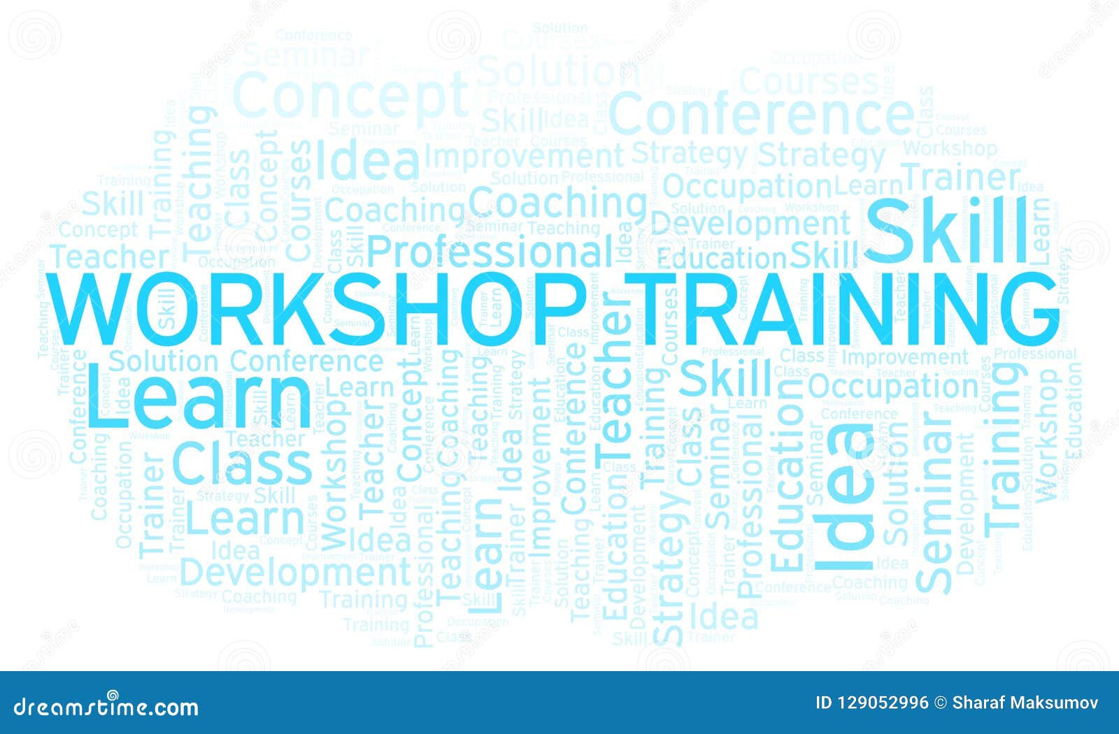 Workshop Training Word Cloud. Stock Illustration - Illustration of ...