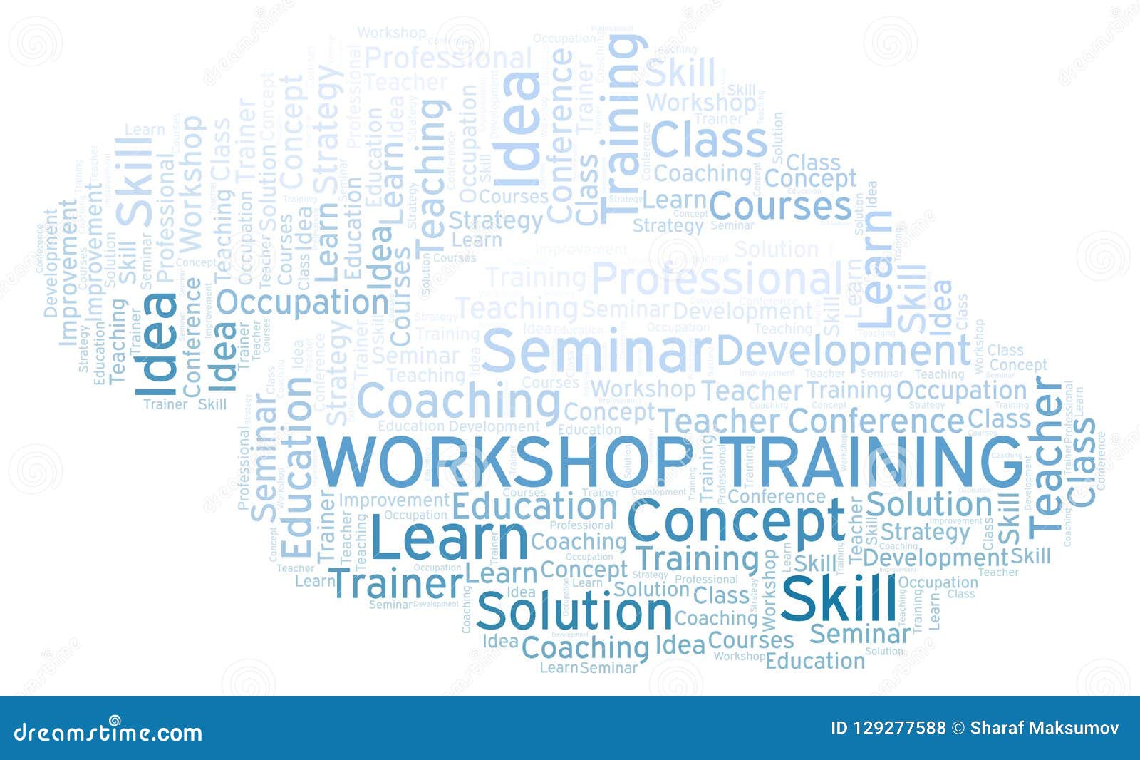 Workshop Training Word Cloud. Stock Illustration - Illustration of ...