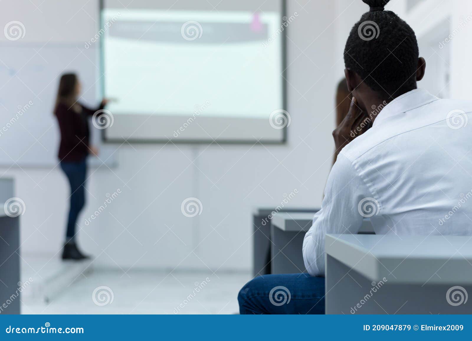It Workshop at University. Group of Students on Class with Computer ...
