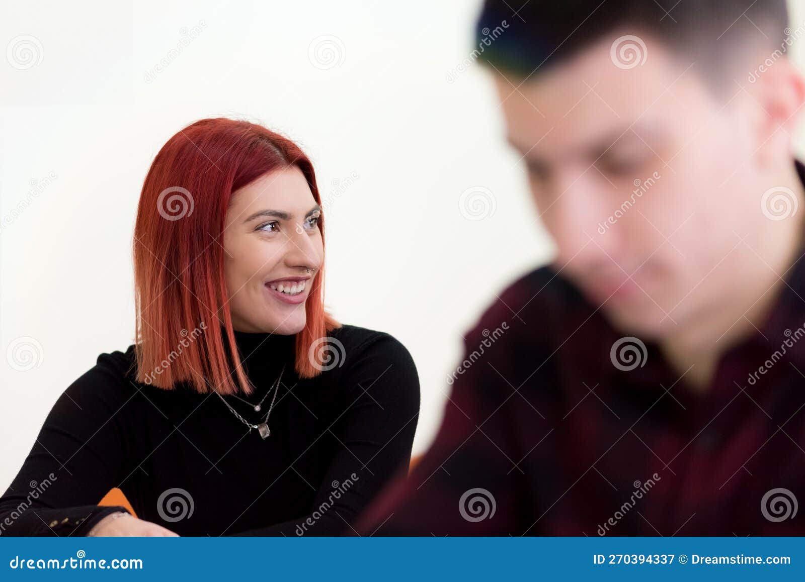 Workshop at University. View of Students Sitting and Listening in ...