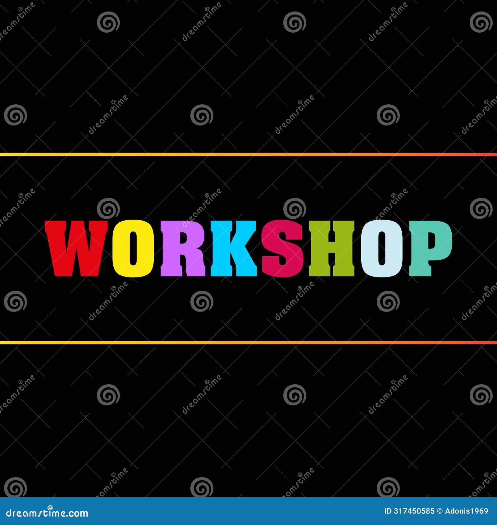 Workshop Word Written On Yellow Background With Blue Kinetic Sand ...