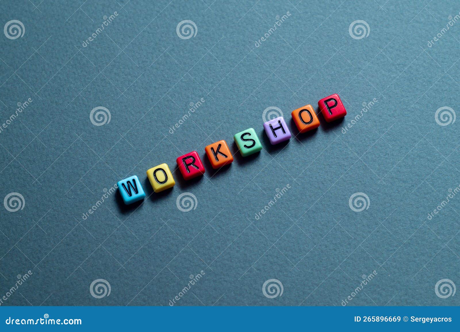 Workshop - Word Concept on Cubes Stock Illustration - Illustration of ...