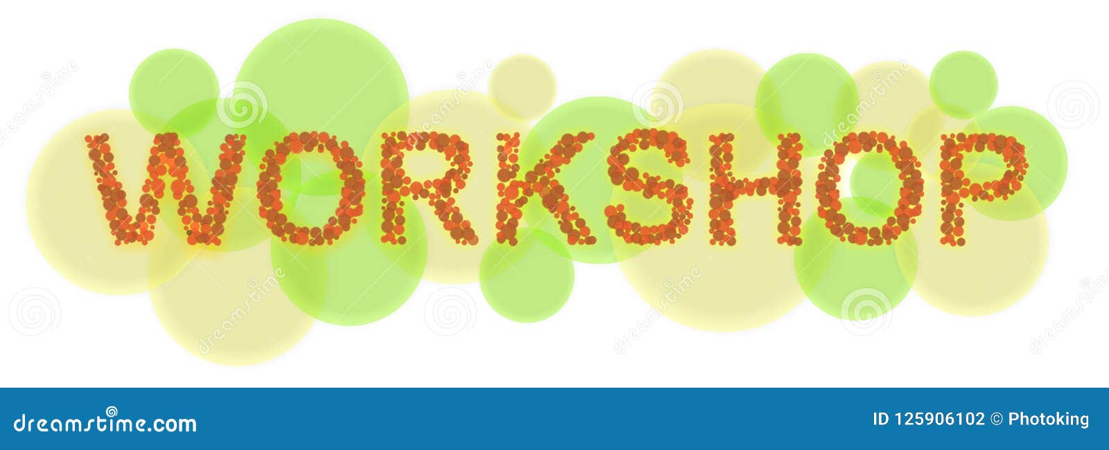 Workshop Word Written On Yellow Background With Blue Kinetic Sand ...