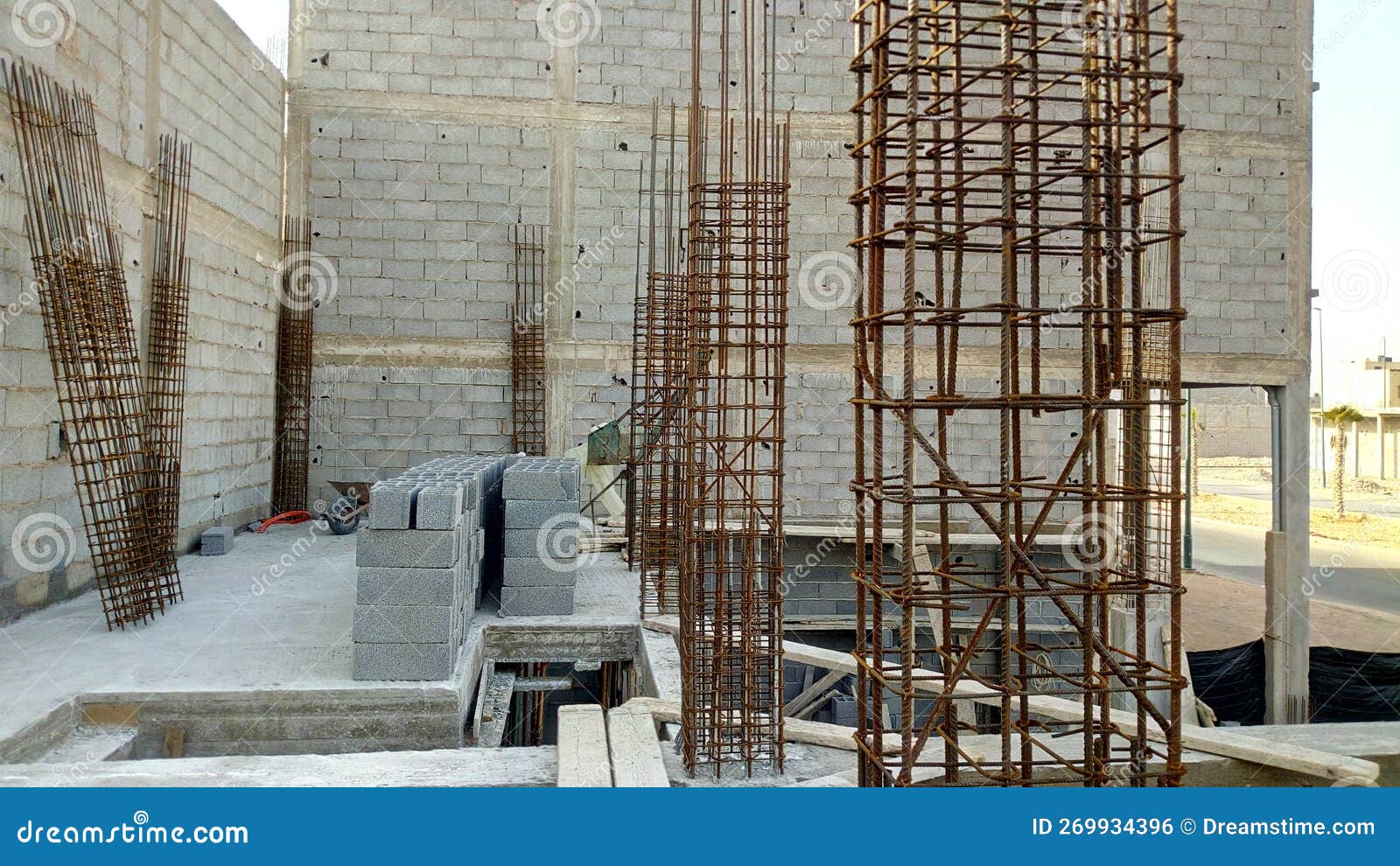 Workshops for Building a House in a City Stock Photo - Image of ...