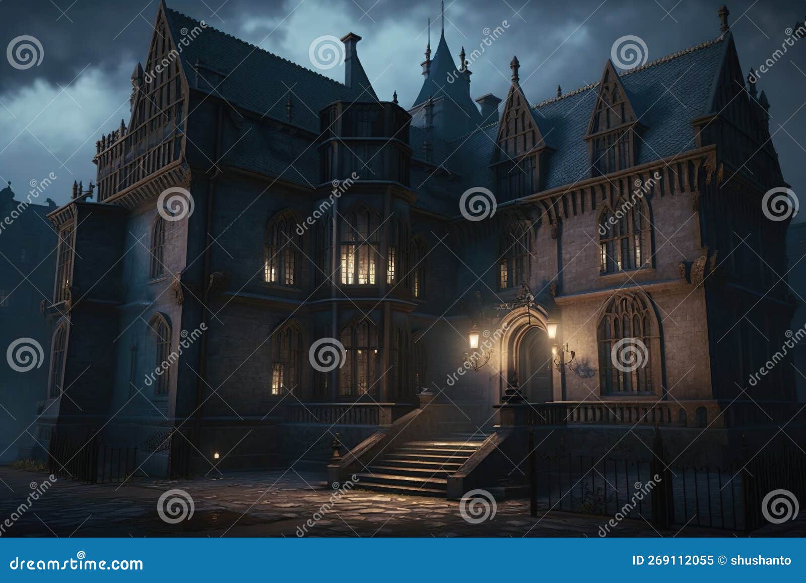 Workshops in a Castle Outer Bailey Stock Illustration - Illustration of ...