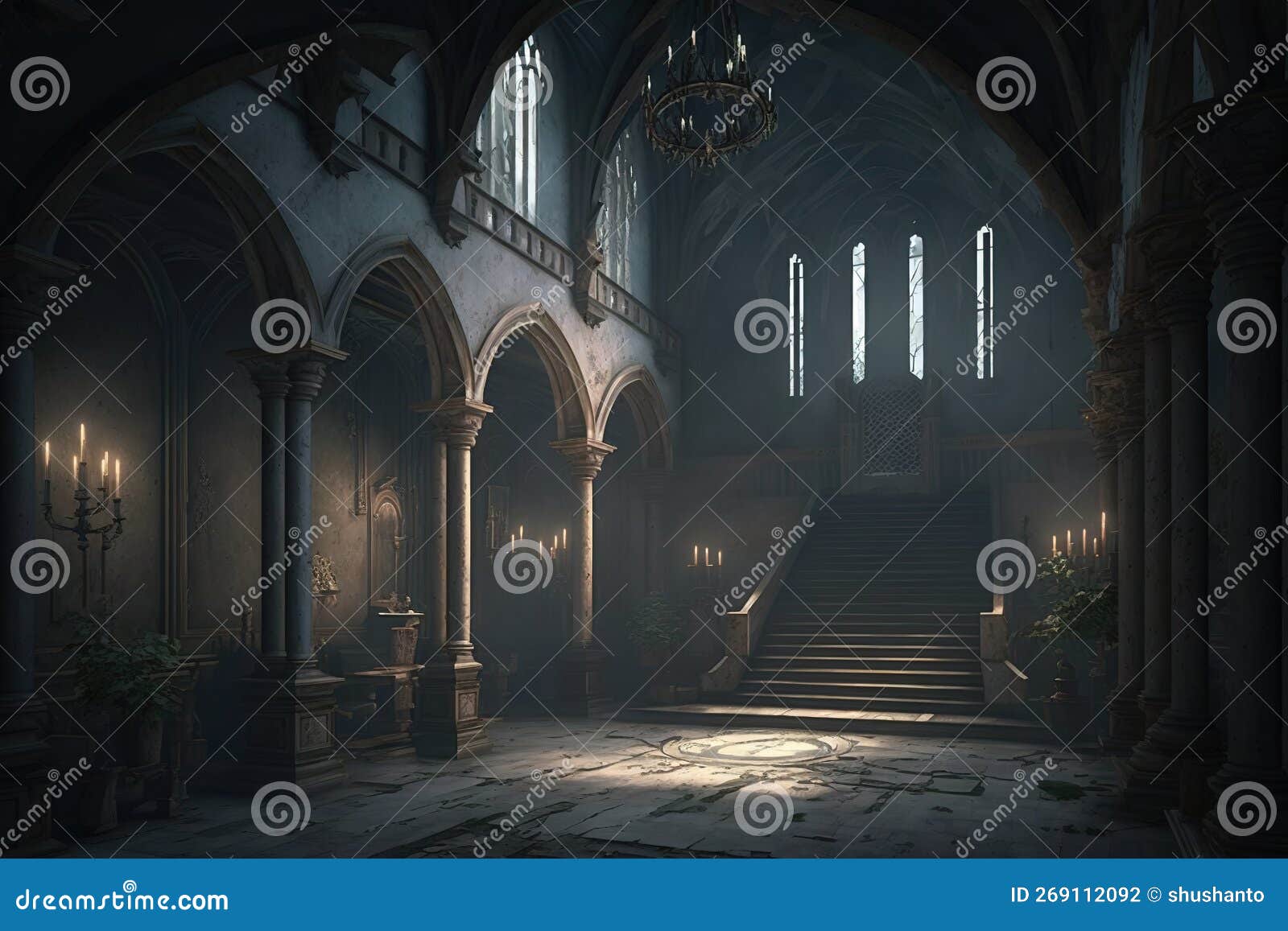 Workshops in a Castle Outer Bailey Stock Illustration - Illustration of ...