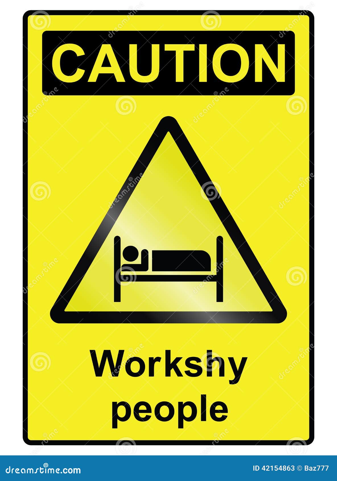 Workshy Hazard Sign Cartoon Vector | CartoonDealer.com #42154863