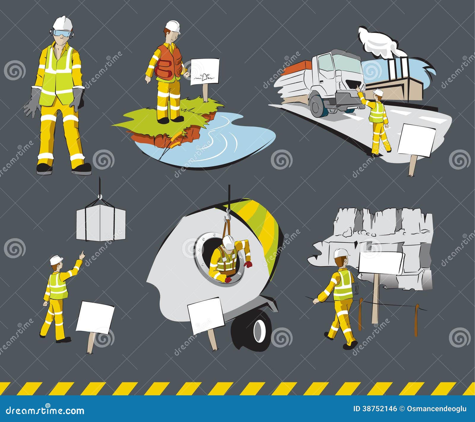 Worksite stock illustration. Illustration of site, architect - 38752146