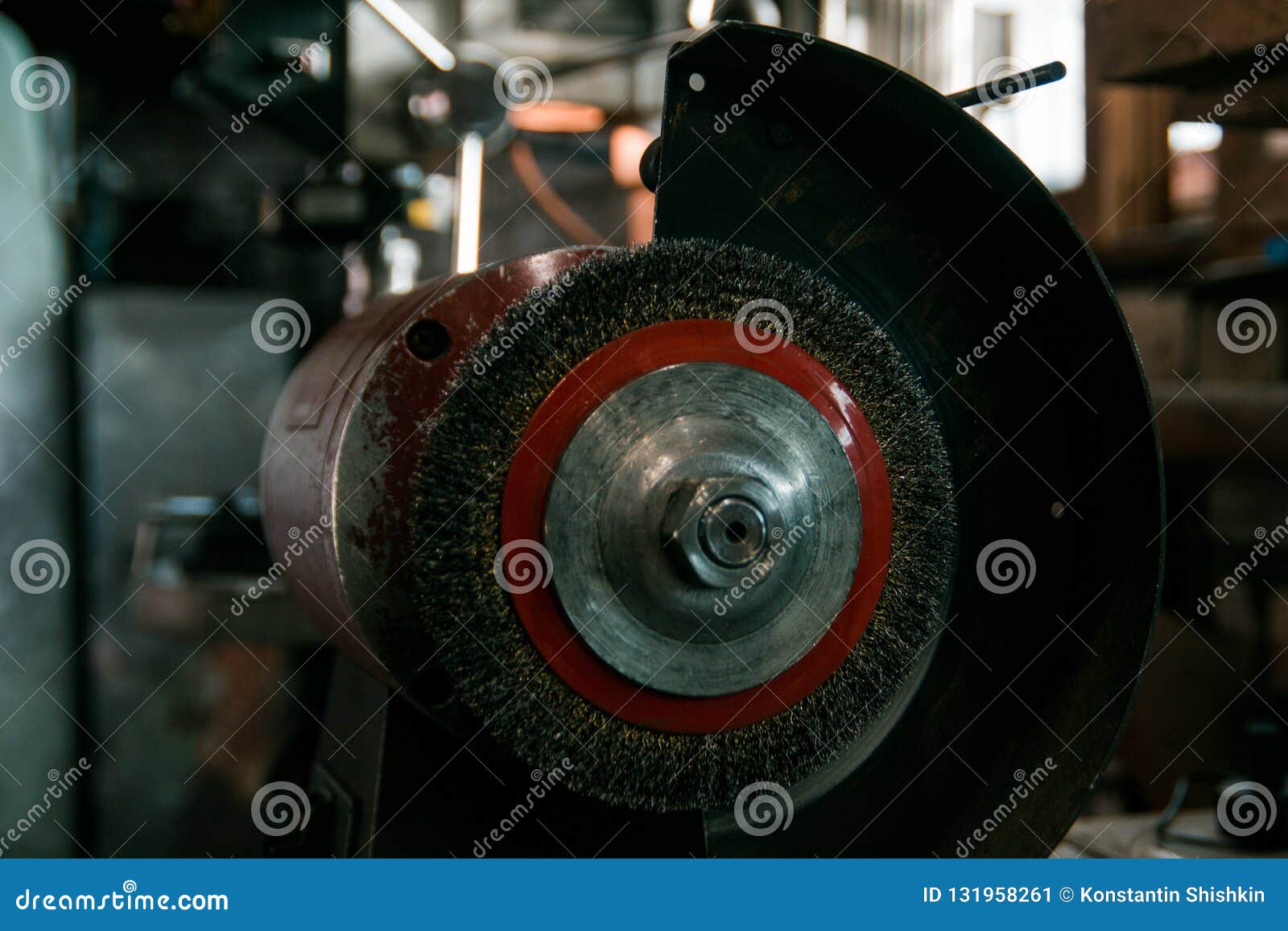 Workspace of Blacksmith. Grinding Tool in Forge Stock Image - Image of ...