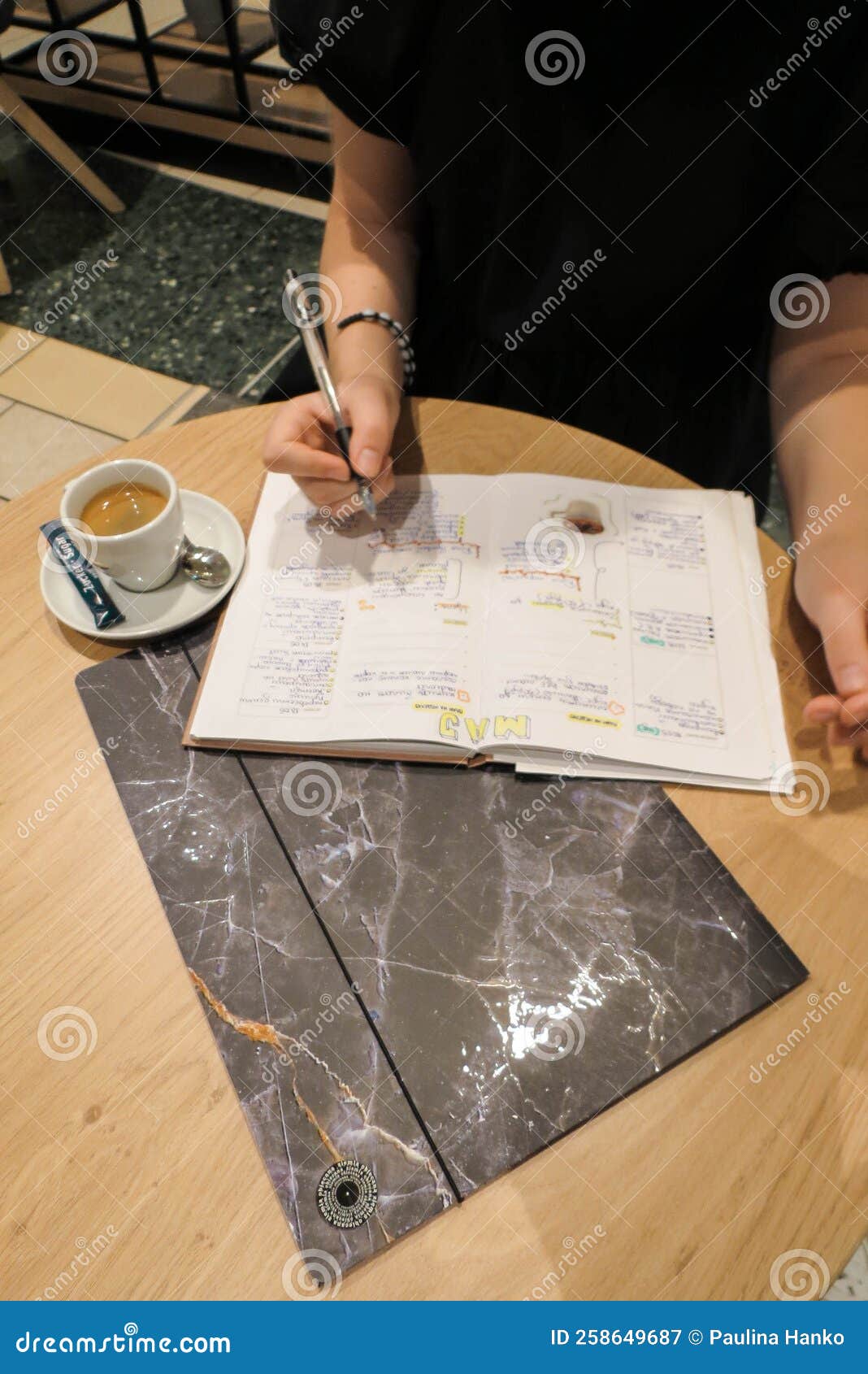 Workspace and Coffee in a Relaxed Atmosphere Stock Image - Image of ...