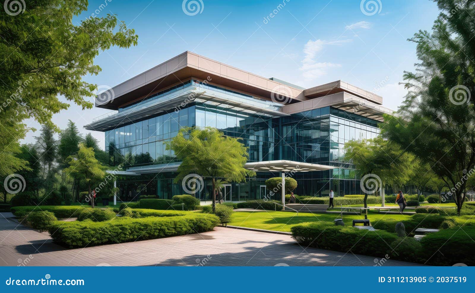 Workspace Corporate Office Building Stock Image - Image of headquarters ...