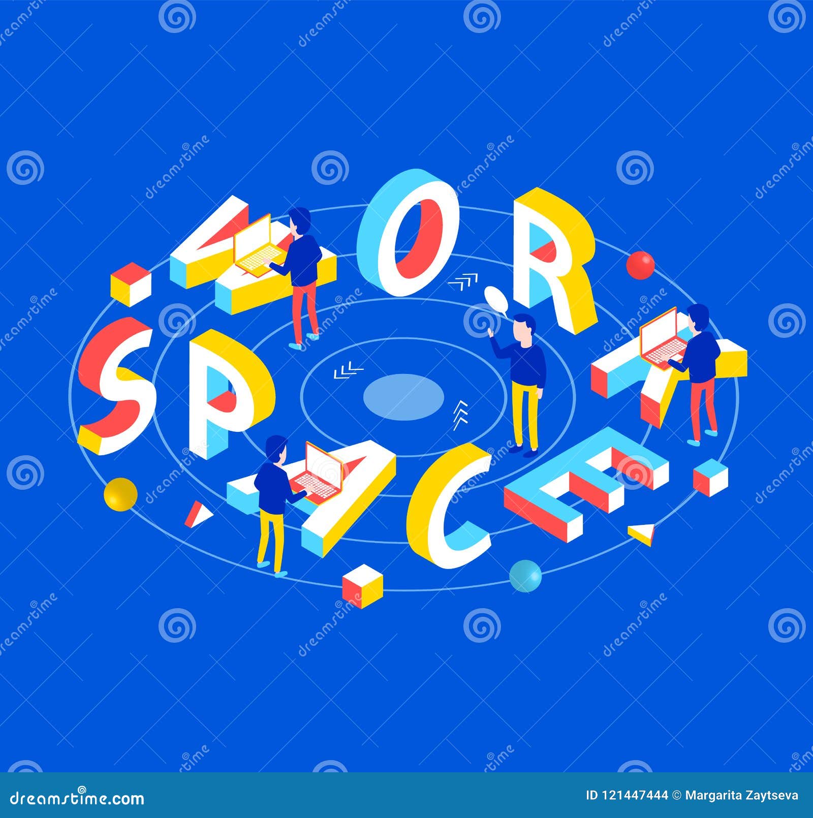 Workspace design concept. stock vector. Illustration of interior ...