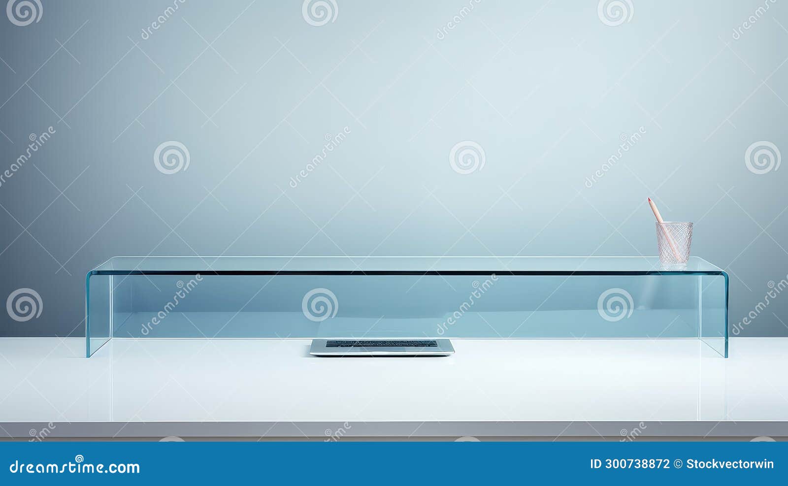 Workspace Desk Empty Background Stock Illustration - Illustration of ...
