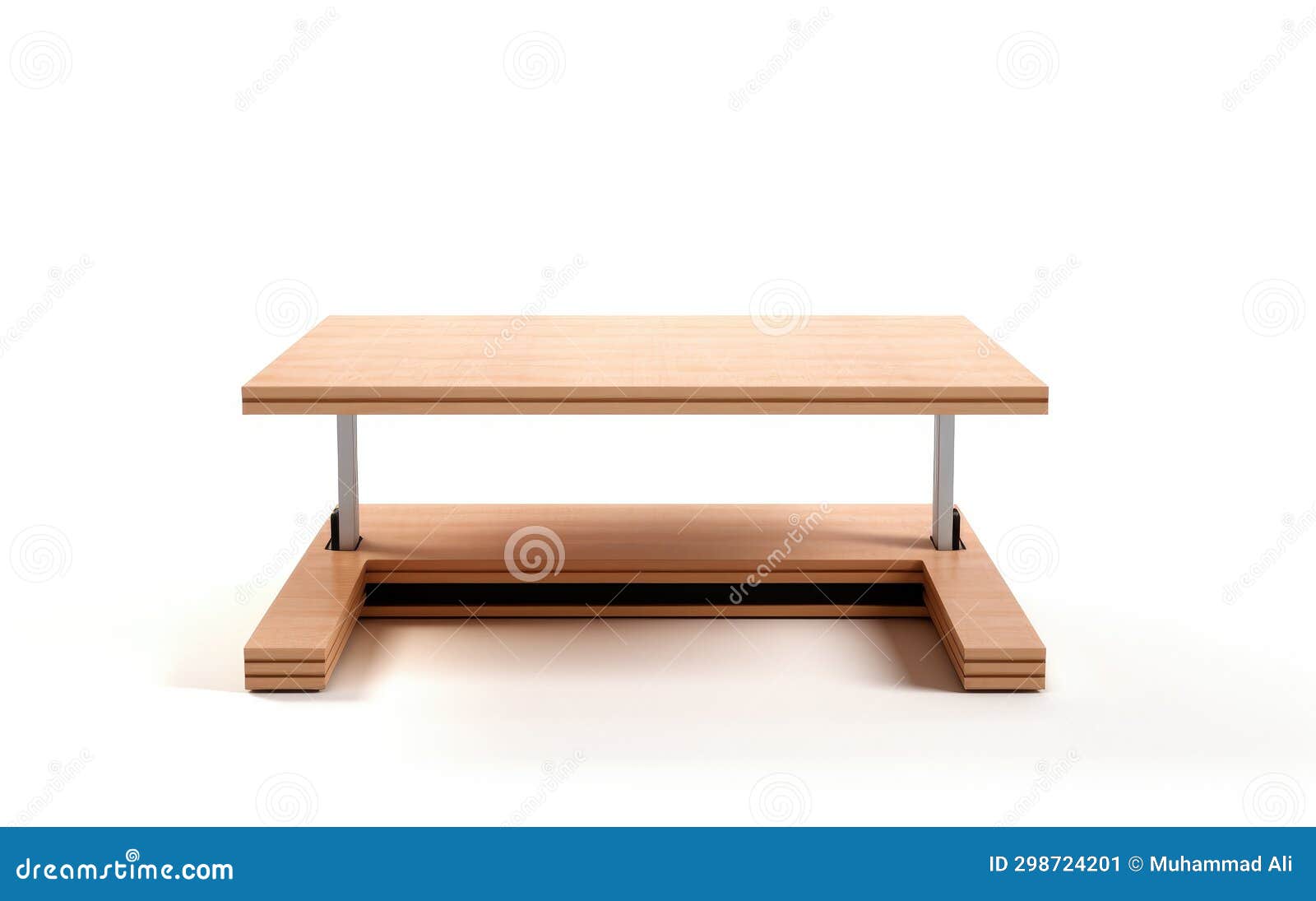 Workspace Desk Riser on White Background Stock Image - Image of ...