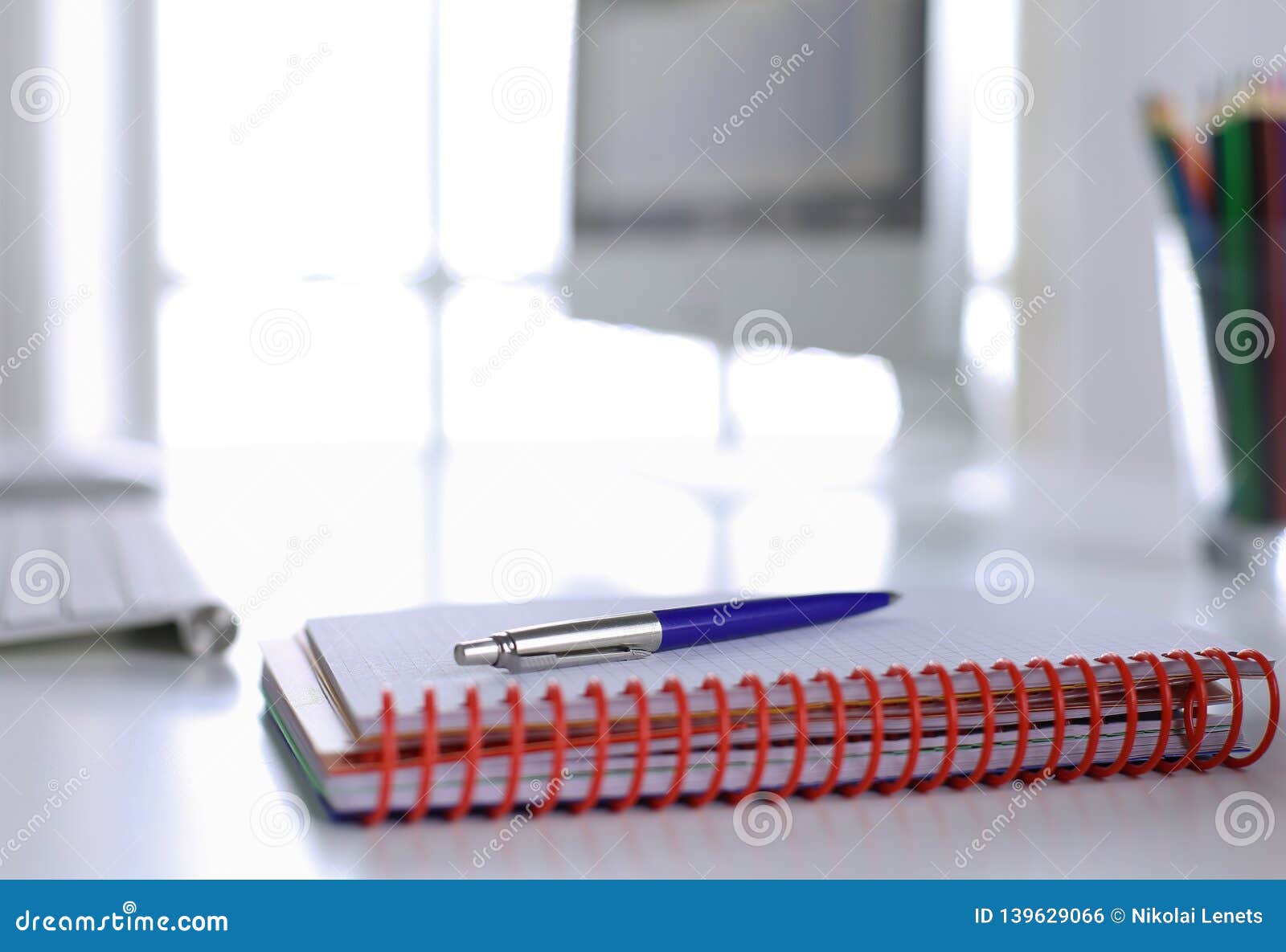 Workspace Desktop, Documents on the Office Table Stock Photo - Image of ...
