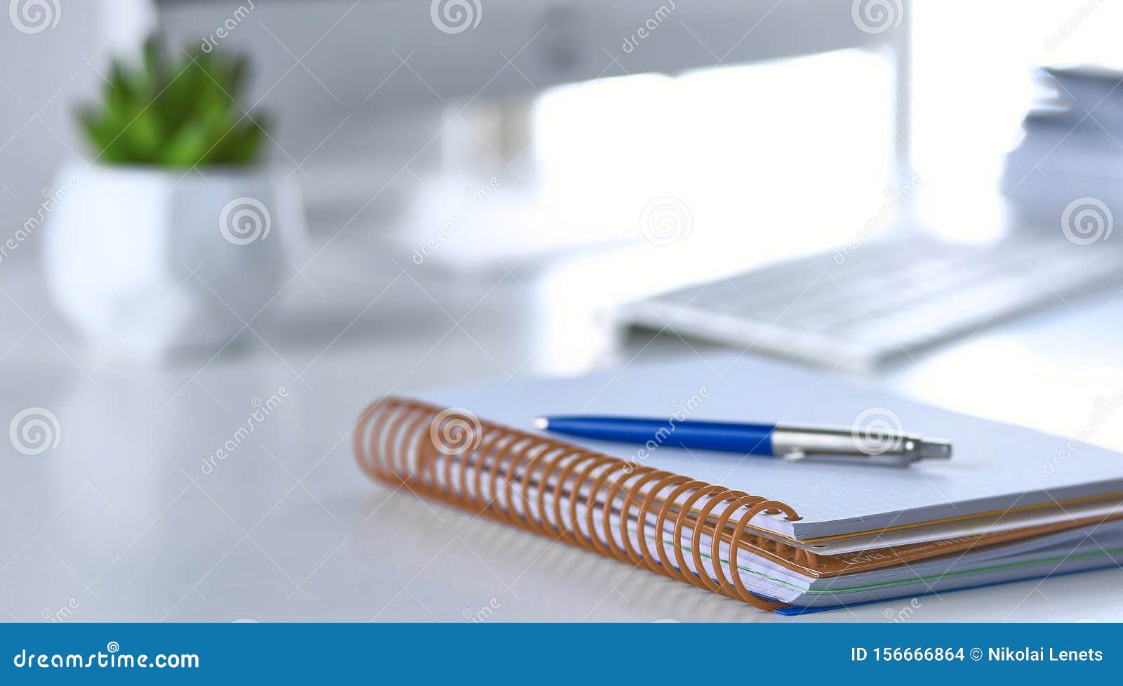 Workspace Desktop, Documents on the Office Table Stock Photo - Image of ...