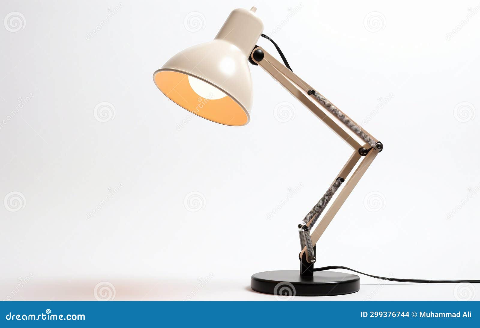 Workspace Essentials Lamp on White Background Stock Illustration ...