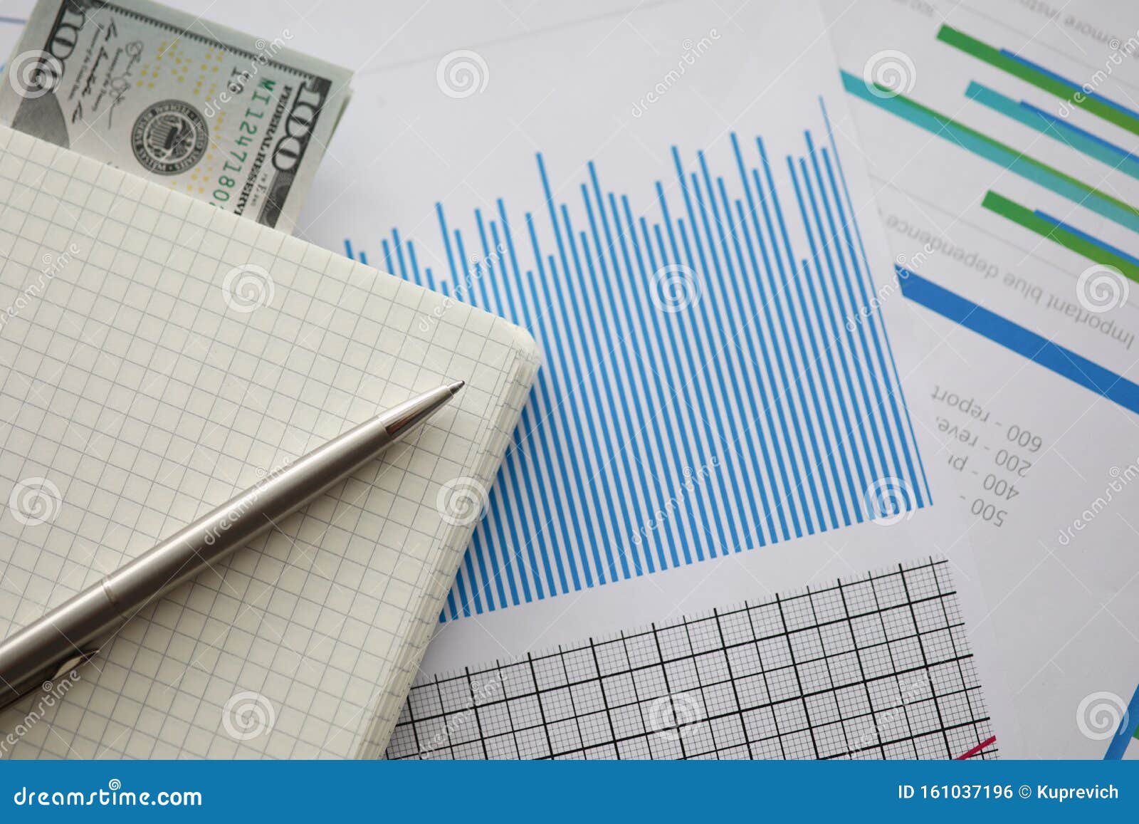 Workspace of Financial Analyst Stock Photo - Image of chart, annual ...