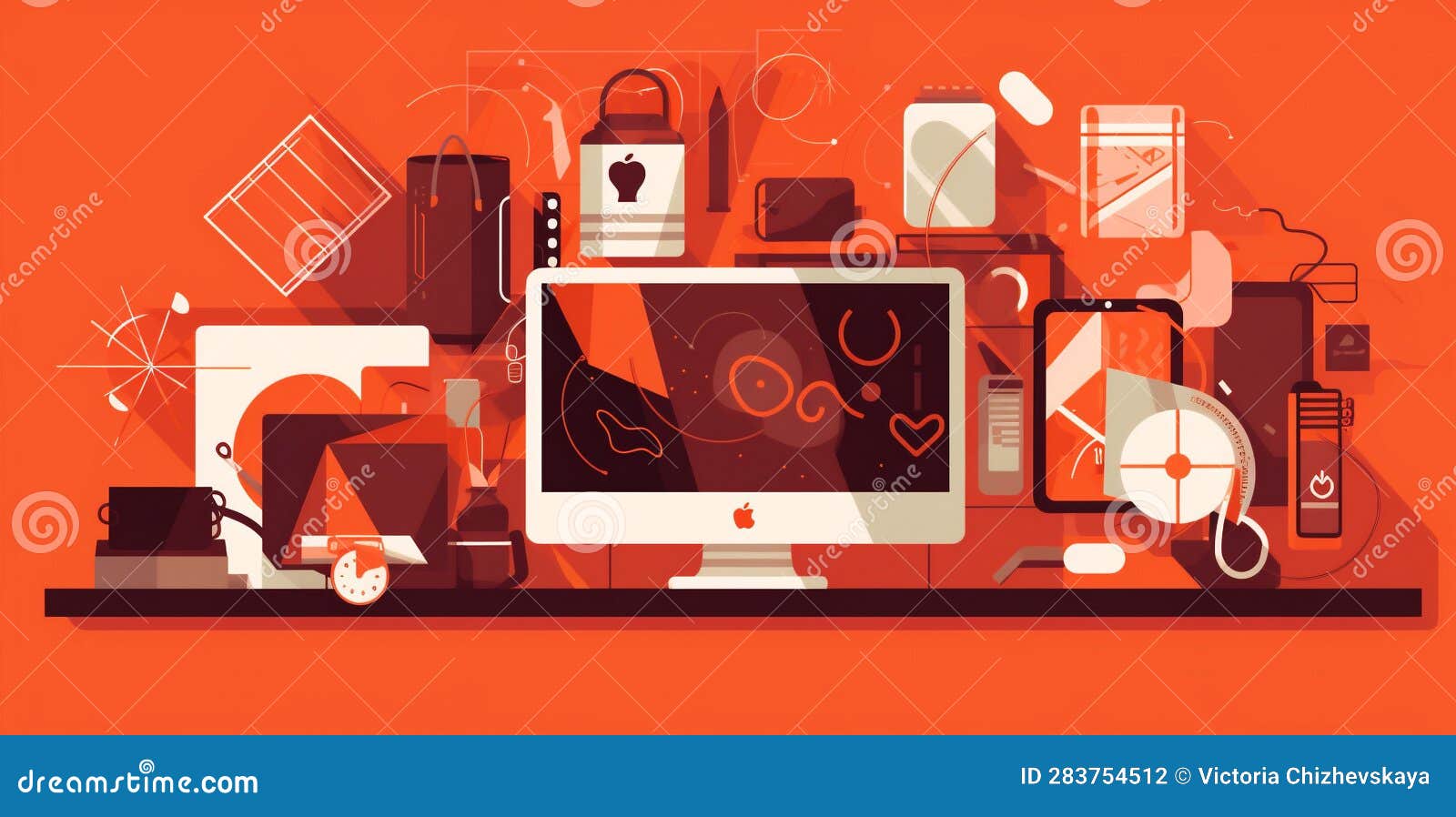 Laptop Concept Colours Technology Gadget Background Desktop Business ...