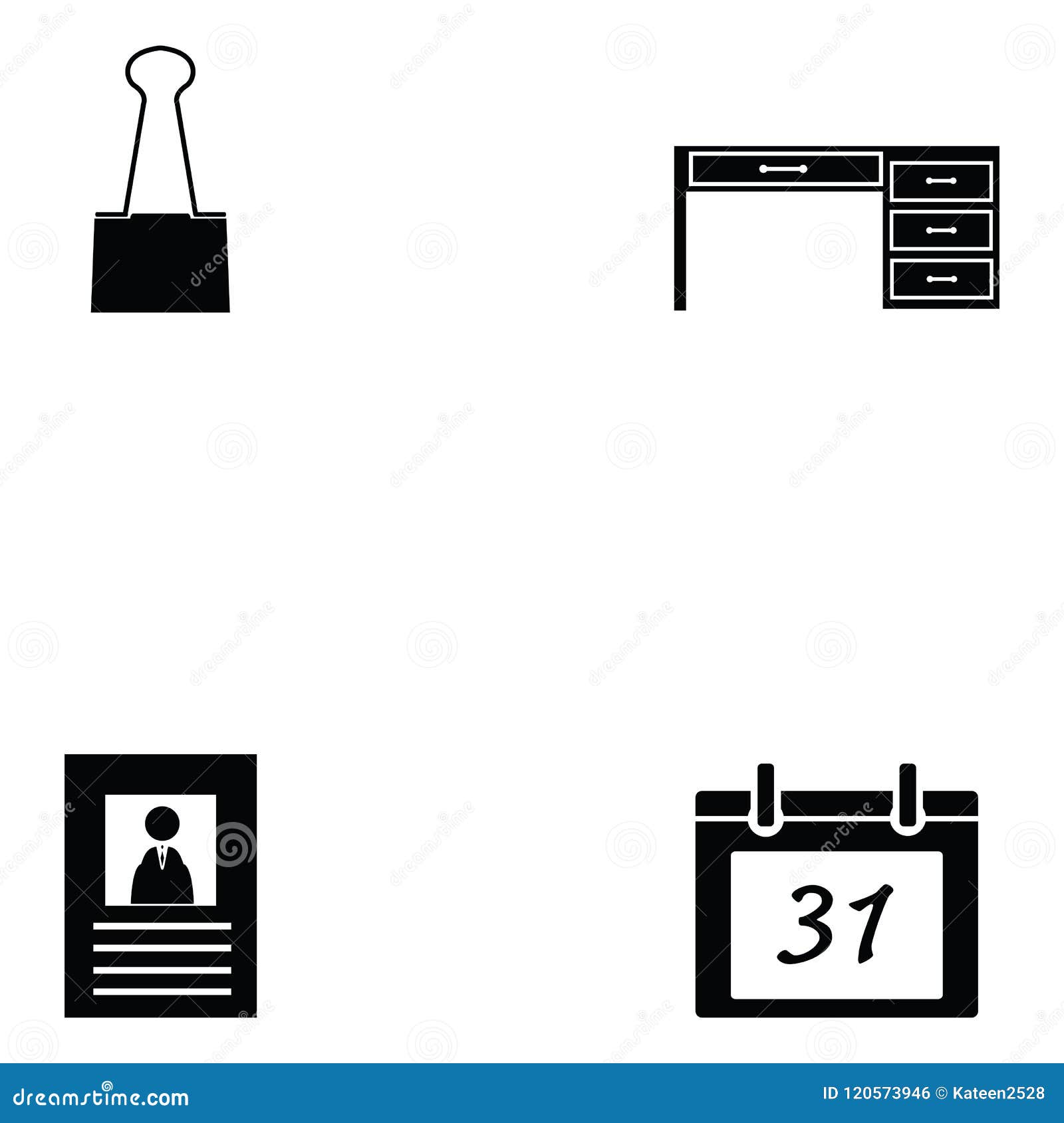 Workspace icon set stock vector. Illustration of work - 120573946