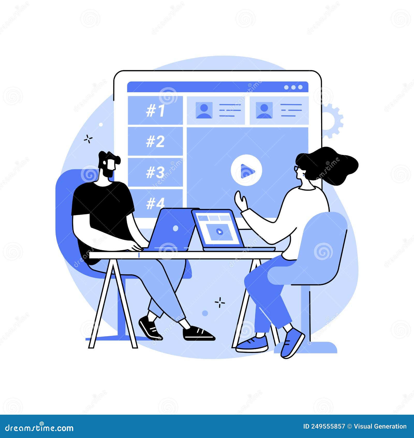 Workspace Isolated Cartoon Vector Illustrations. Stock Vector ...