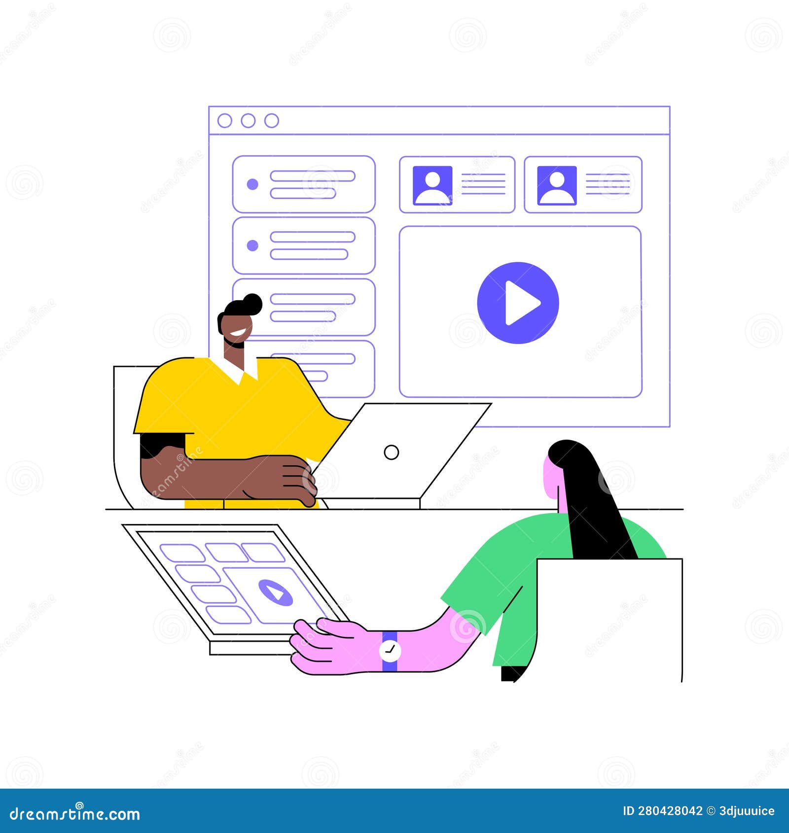 Workspace Isolated Cartoon Vector Illustrations. Stock Vector ...