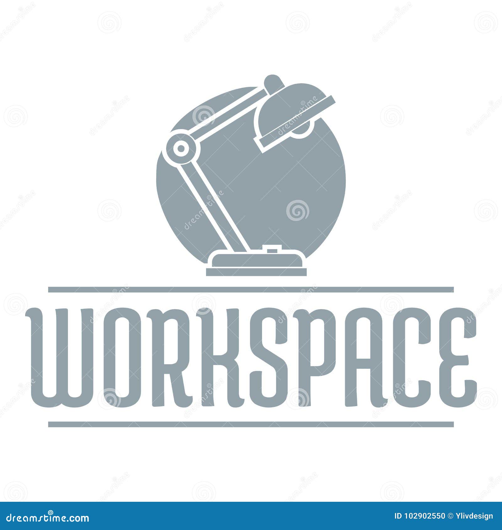 Workspace Logo, Simple Gray Style Stock Vector - Illustration of couch ...
